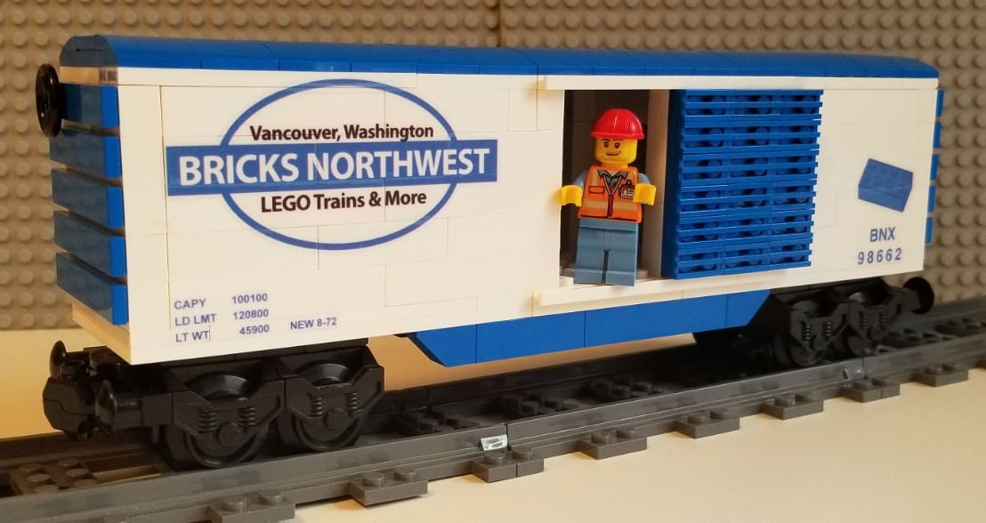 Custom Train Bricks Northwest Boxcar "please Read Description" - Etsy