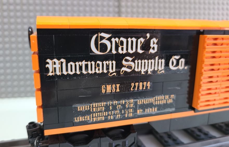 Custom Train Grave's Mortuary Supply Co. Boxcar "please Read ...