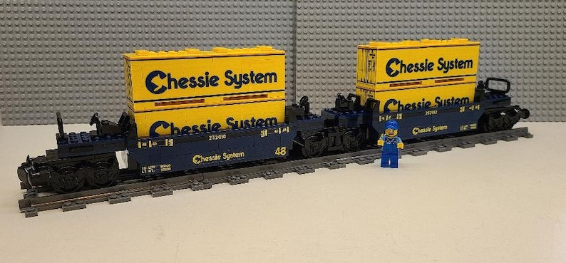 Custom Train Chessie System Intermodal Doublestack Container Car ...