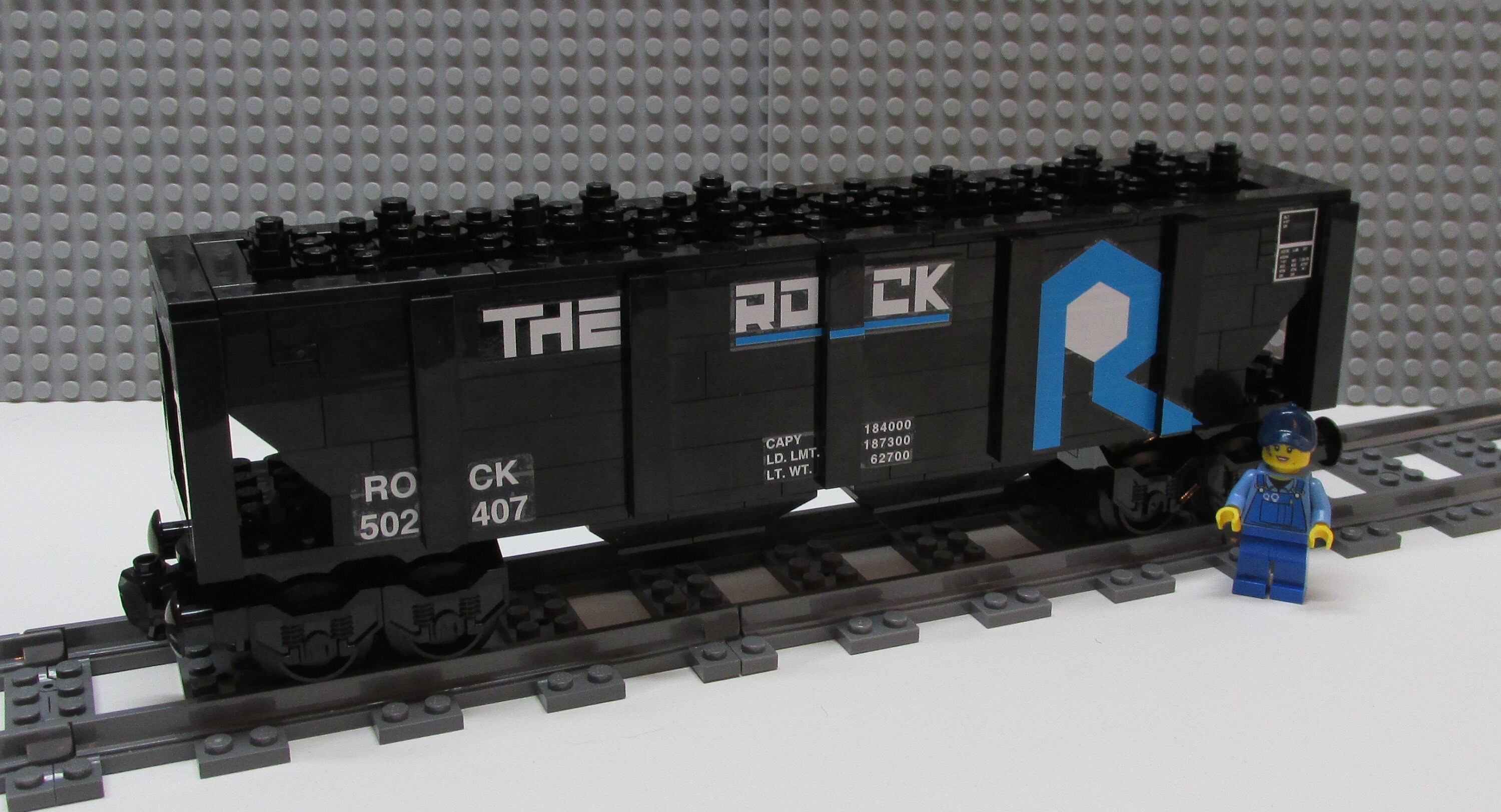 Custom Train the Rock Open Hopper Car "please Read Description" - Etsy