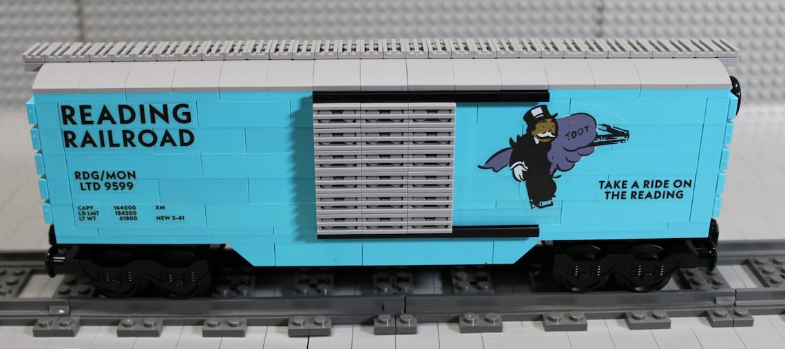 Custom Train Monopoly Reading Railroad Boxcar "please Read Description ...