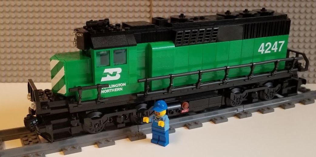Custom Train Burlington Northern GP40 Engine "please Read Description ...