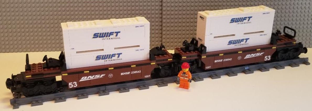 Custom Train BNSF Intermodal Doublestack Container Car "please Read ...