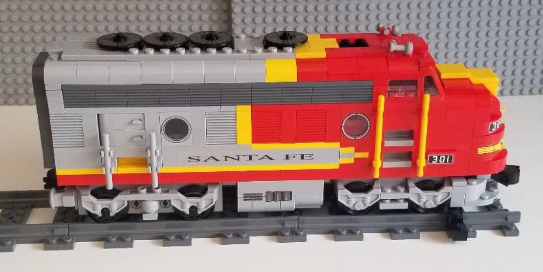 Custom Train Santa Fe F7 A & B Units Red Bonnet AKA Warbonnet "please ...