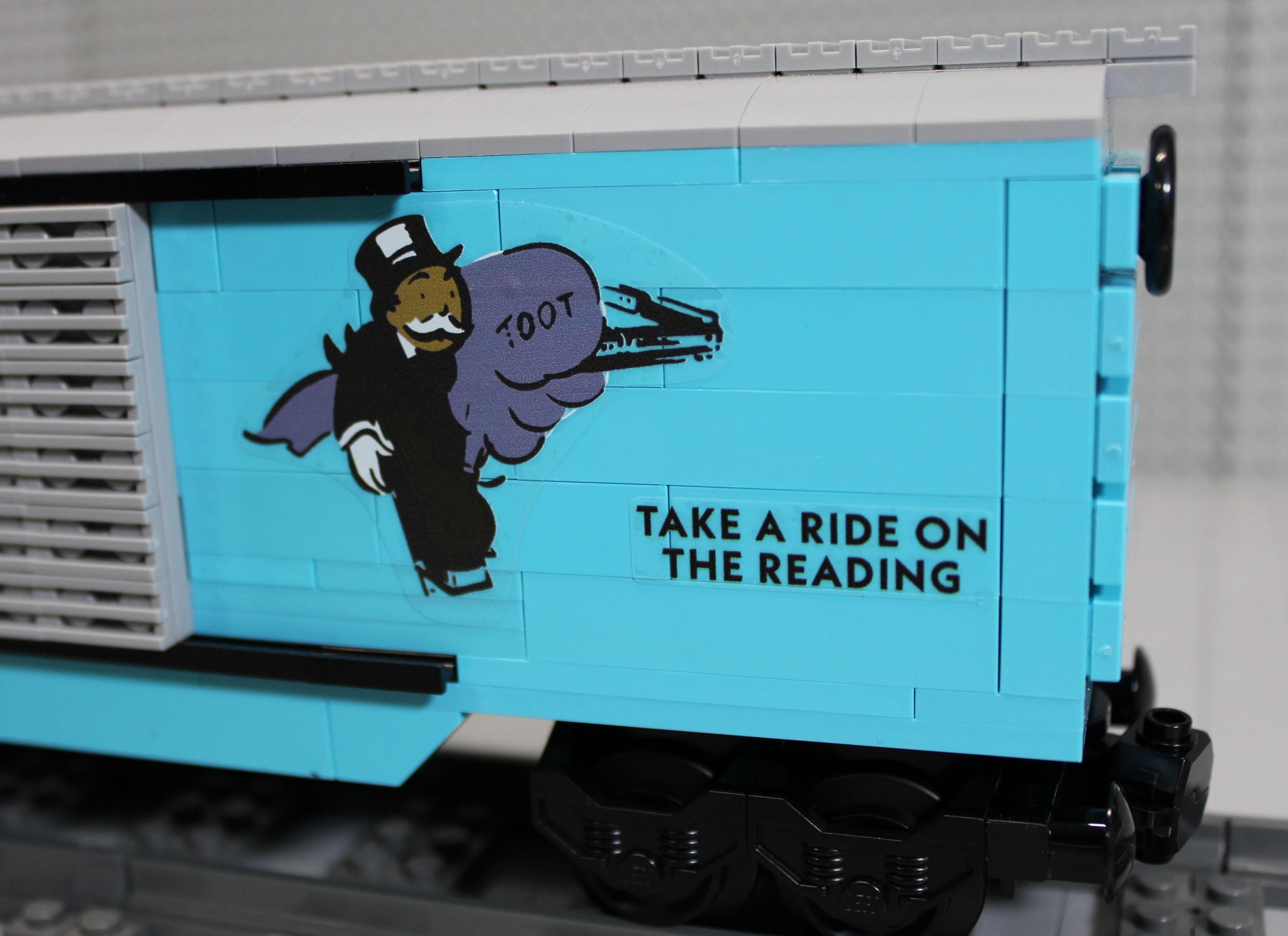 Custom Train Monopoly Reading Railroad Boxcar "please Read Description ...