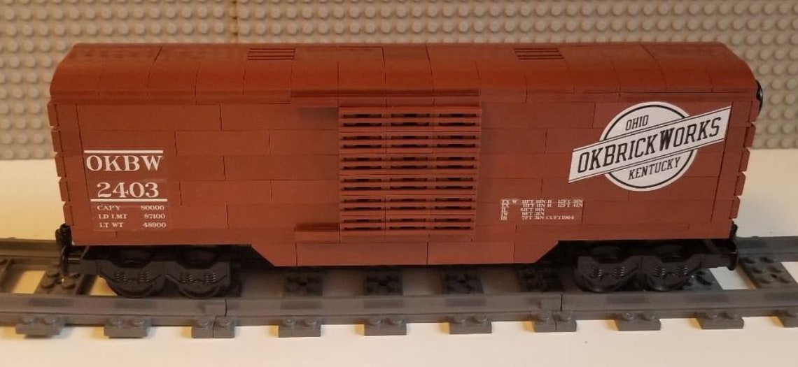 Custom Train Okbrickworks Boxcar "please Read Description" - Etsy