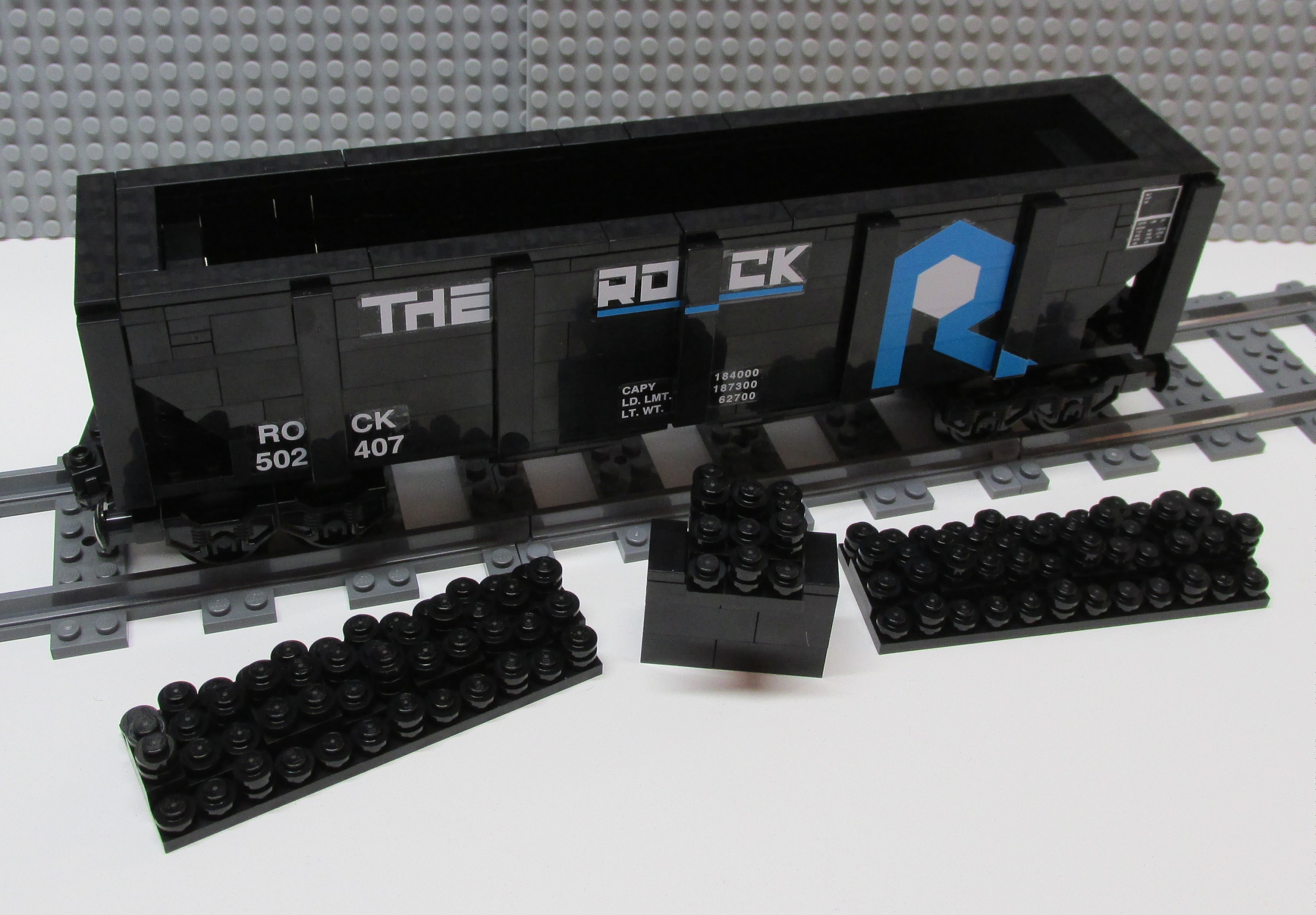 Custom Train the Rock Open Hopper Car "please Read Description" - Etsy