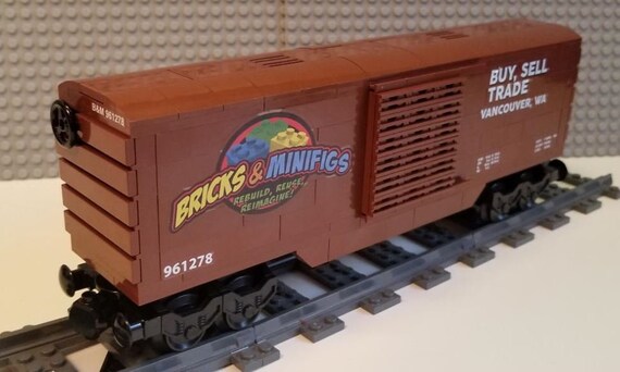 Custom Train Bricks & Minifig's Boxcar please Read | Etsy