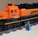 Custom Train BNSF Orange GP40 Engine "please Read Description" - Etsy