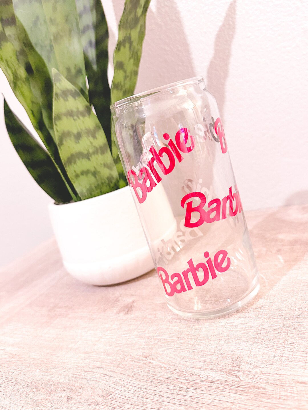 Barbie Libbey Beer Can Glass Soda Can Glass Ice Coffee Cup - Etsy
