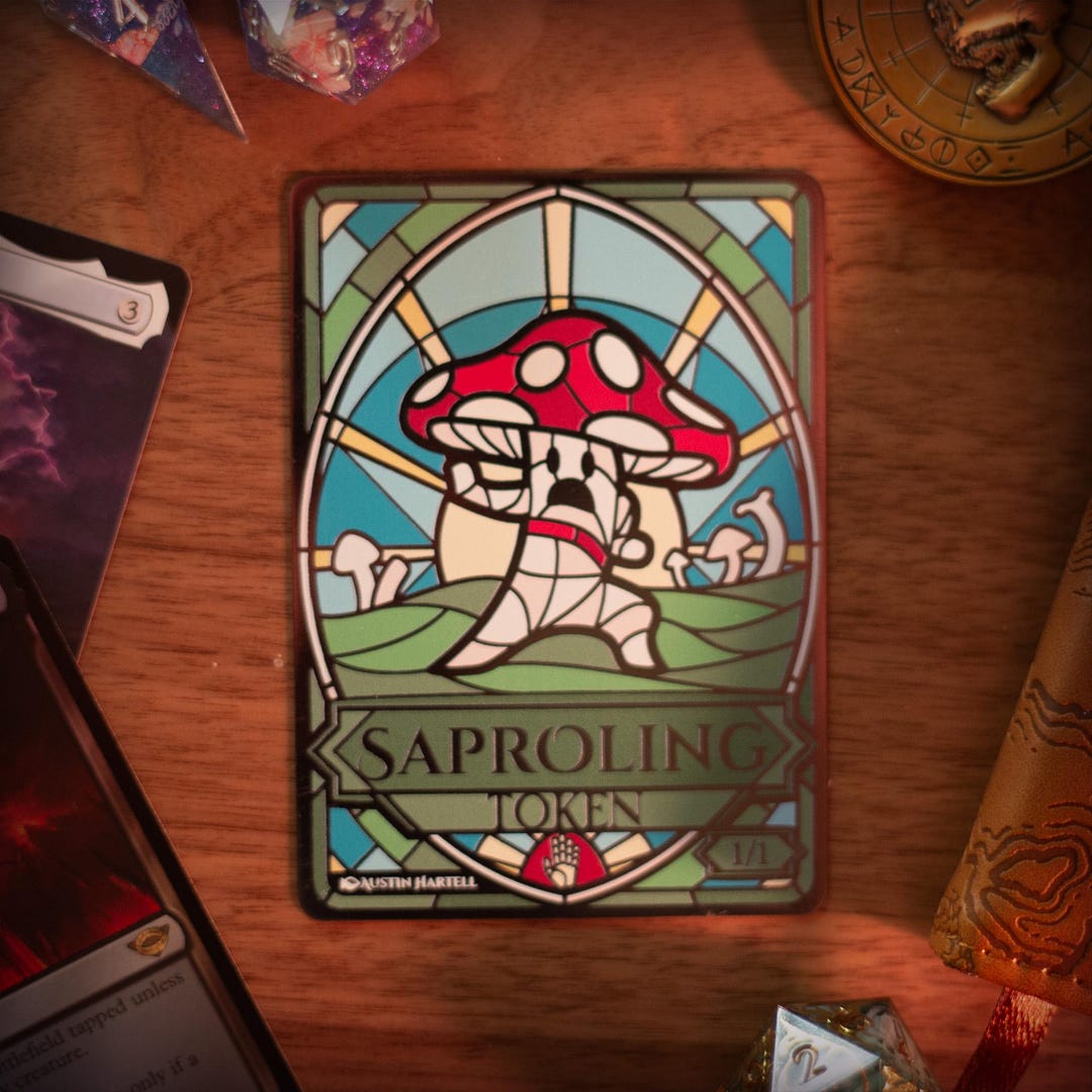 Metal MTG Saproling Token - Magic the Gathering, Commander, Custom ...