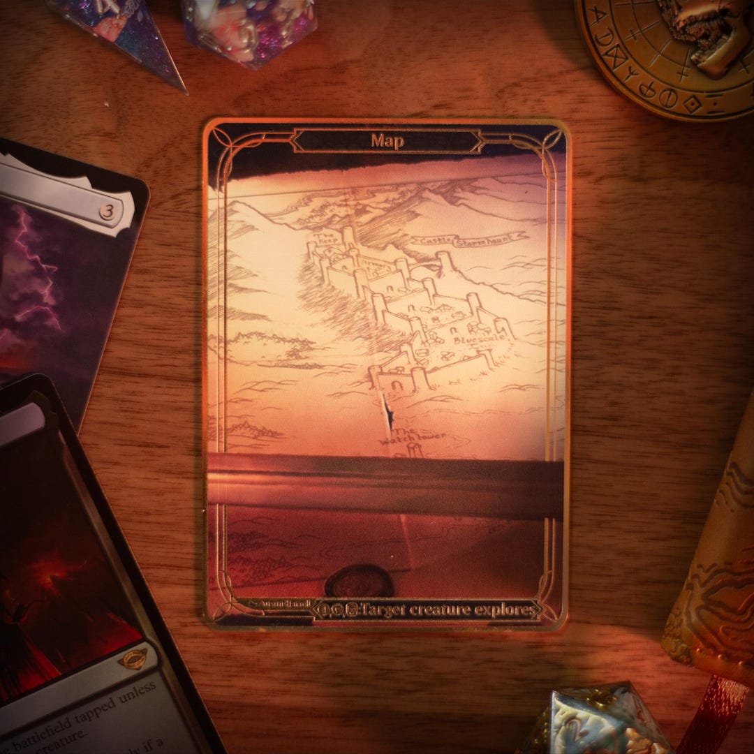 Metal MTG Map Token - Magic the Gathering, Commander, Custom Proxy, MTG ...