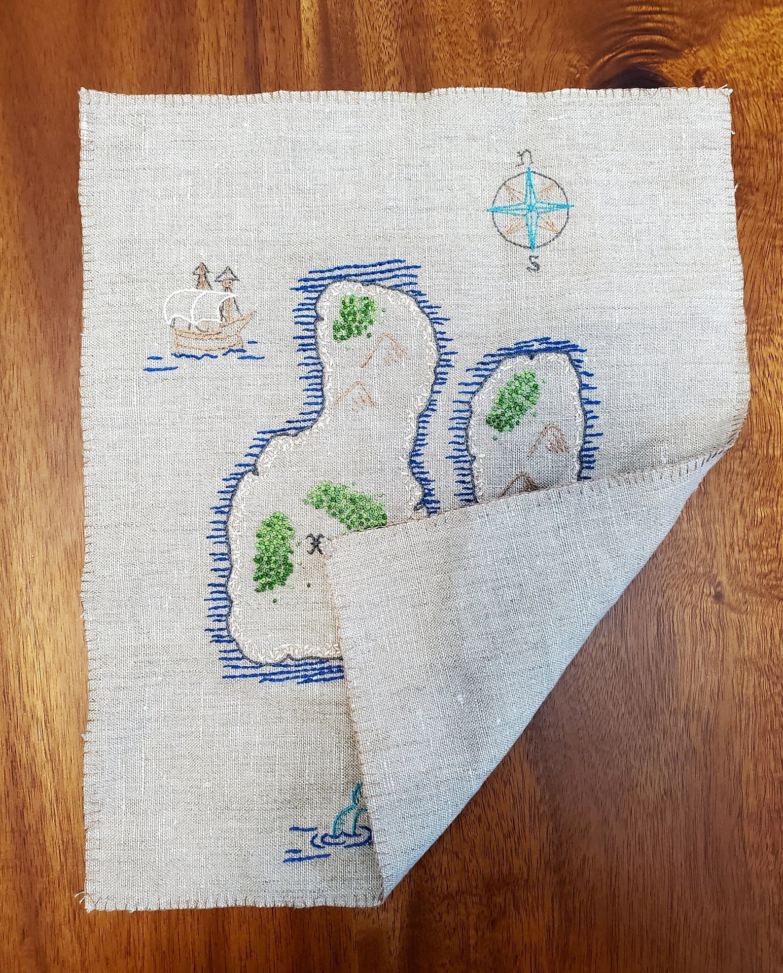 Treasure Map Hand Embroidery Pattern PDF Download - Etsy