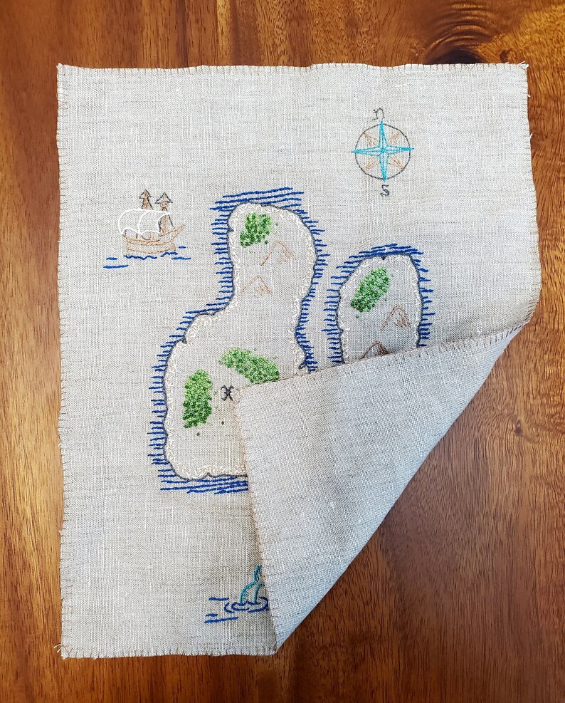 Treasure Map Hand Embroidery Pattern PDF Download - Etsy