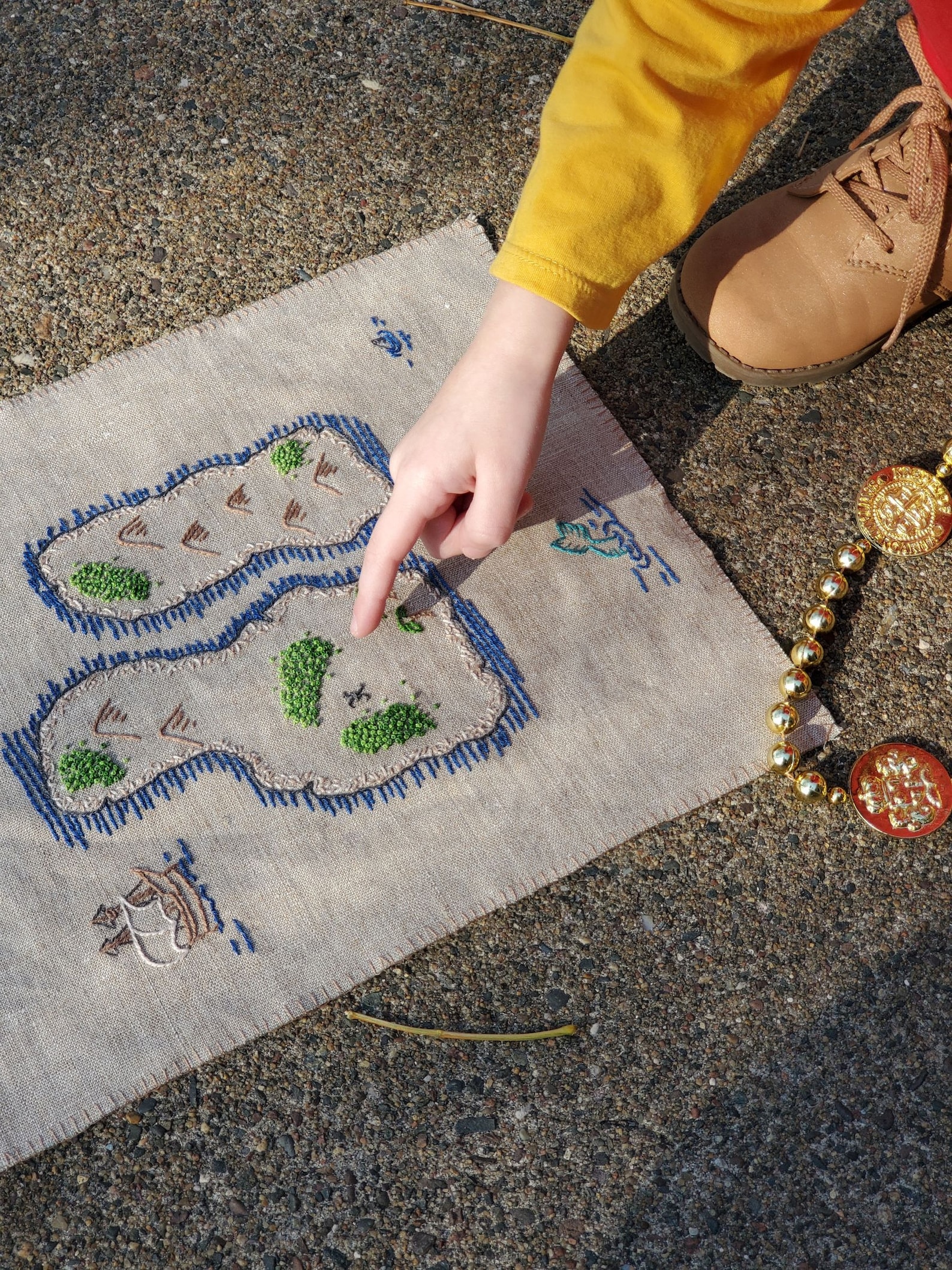 Treasure Map Hand Embroidery Pattern PDF Download - Etsy
