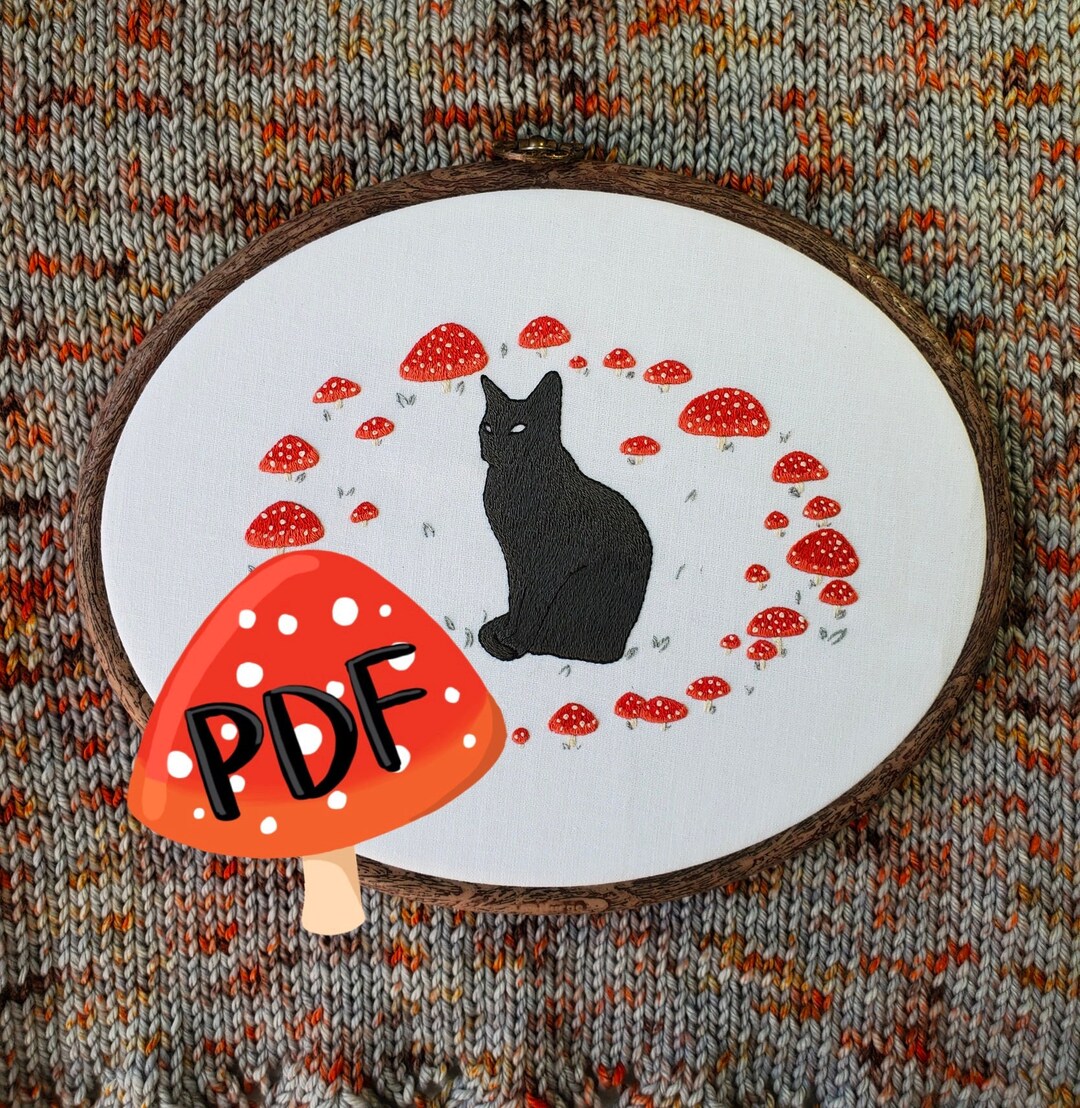 Fairy Ring Cat Handembroidery Pattern PDF - Etsy