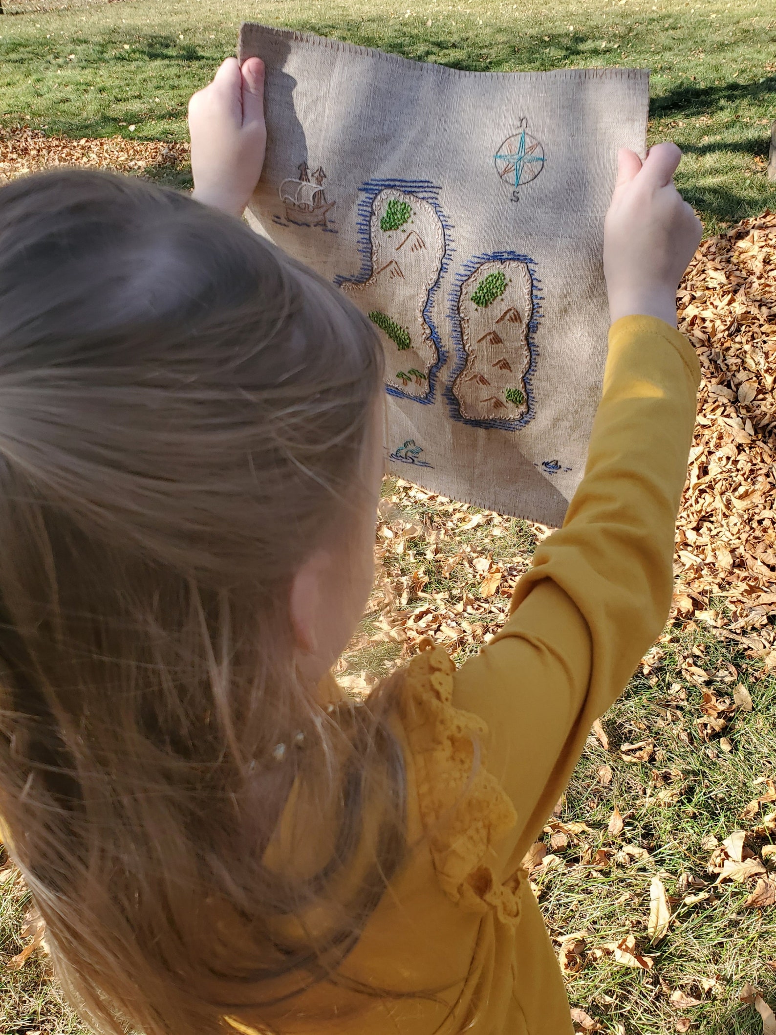 Treasure Map Hand Embroidery Pattern PDF Download - Etsy