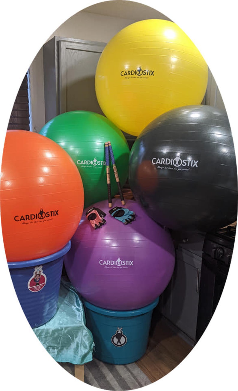 CARDIOSTIX "always Let Them See You Sweat!" 75 Cm Exercise Yoga Balls ...