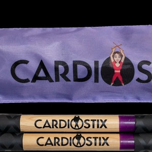 Cardiostix Double Grip Cardio Drumming Drumsticks W/bag(1 PAIR W/BAG ...