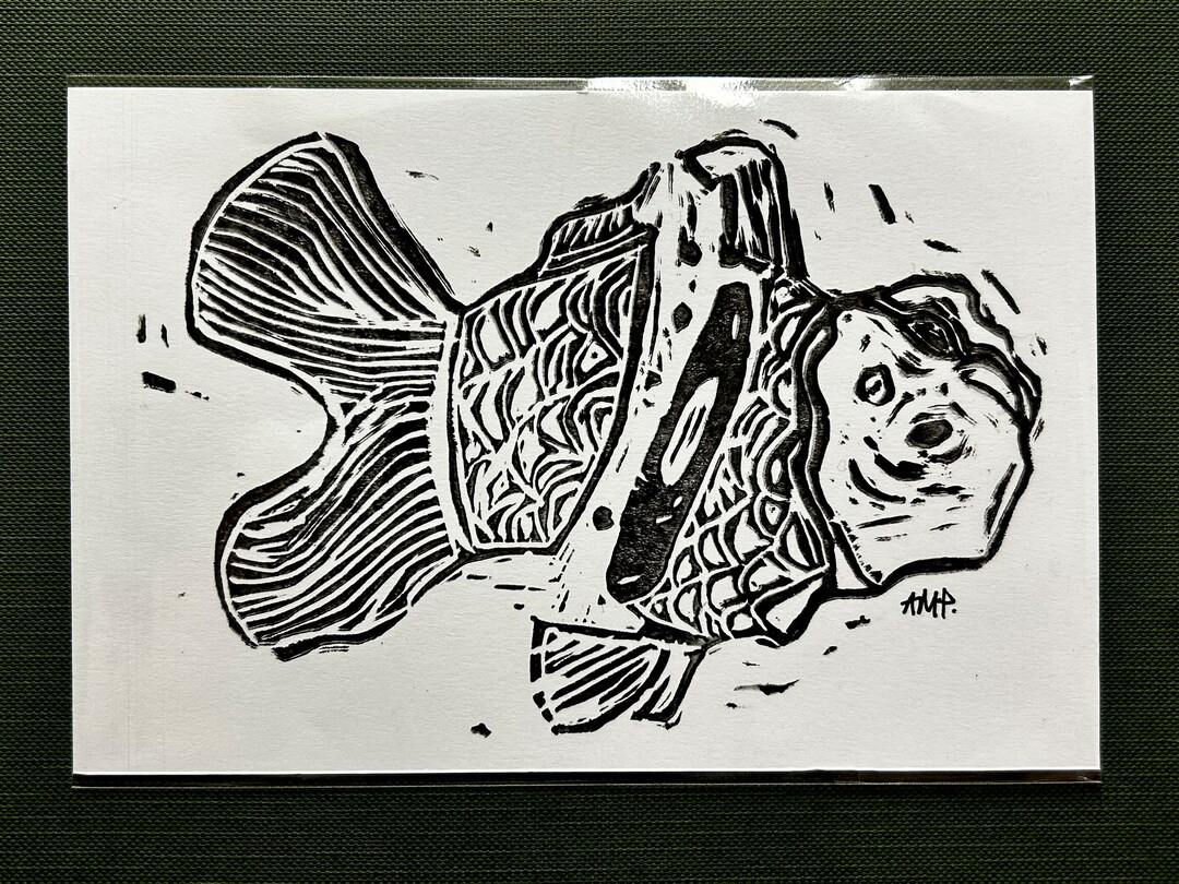 ORANDA Fish Handmade Art Print - Etsy