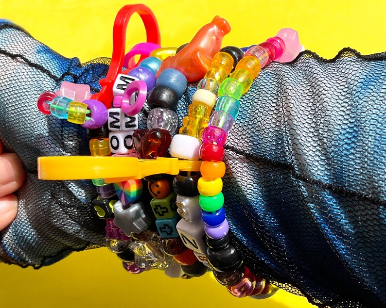 Weirdcore Colorful Kandi Bead Bracelets - Etsy