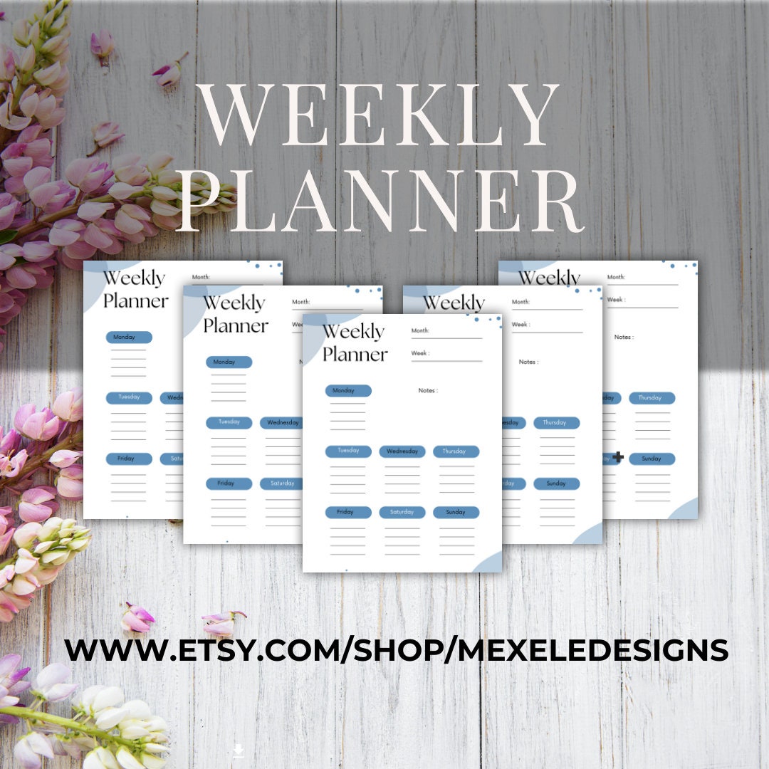 Weekly Notepad, Work Essentials, Week Plan, Week at a Glance, Work ...