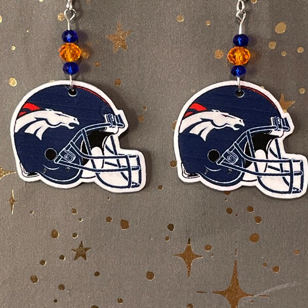 Broncos Earrings - Etsy