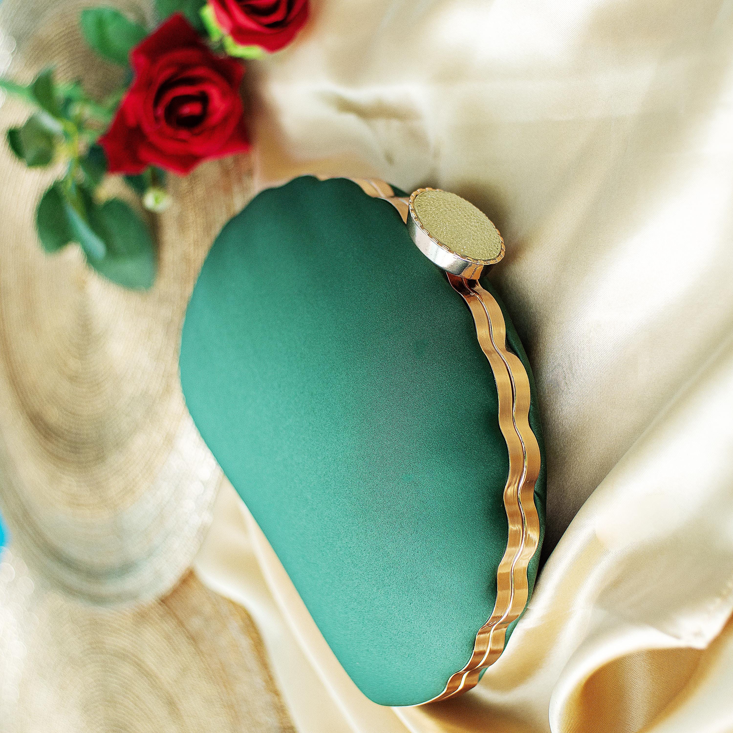 Elegant Green Evening Bag Mother Day Gift Formal Clutch Holiday Party ...