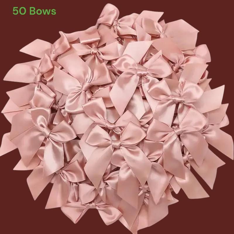 Pink and Blue Satin Bows - Etsy