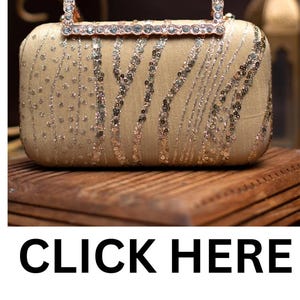 Gold Bridal Clutch for Wedding Day Purse for Reception Party Bag ...