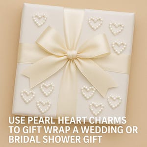 Pearl Heart Table Scatter for Wedding Heart-shaped Bead Charm DIY ...