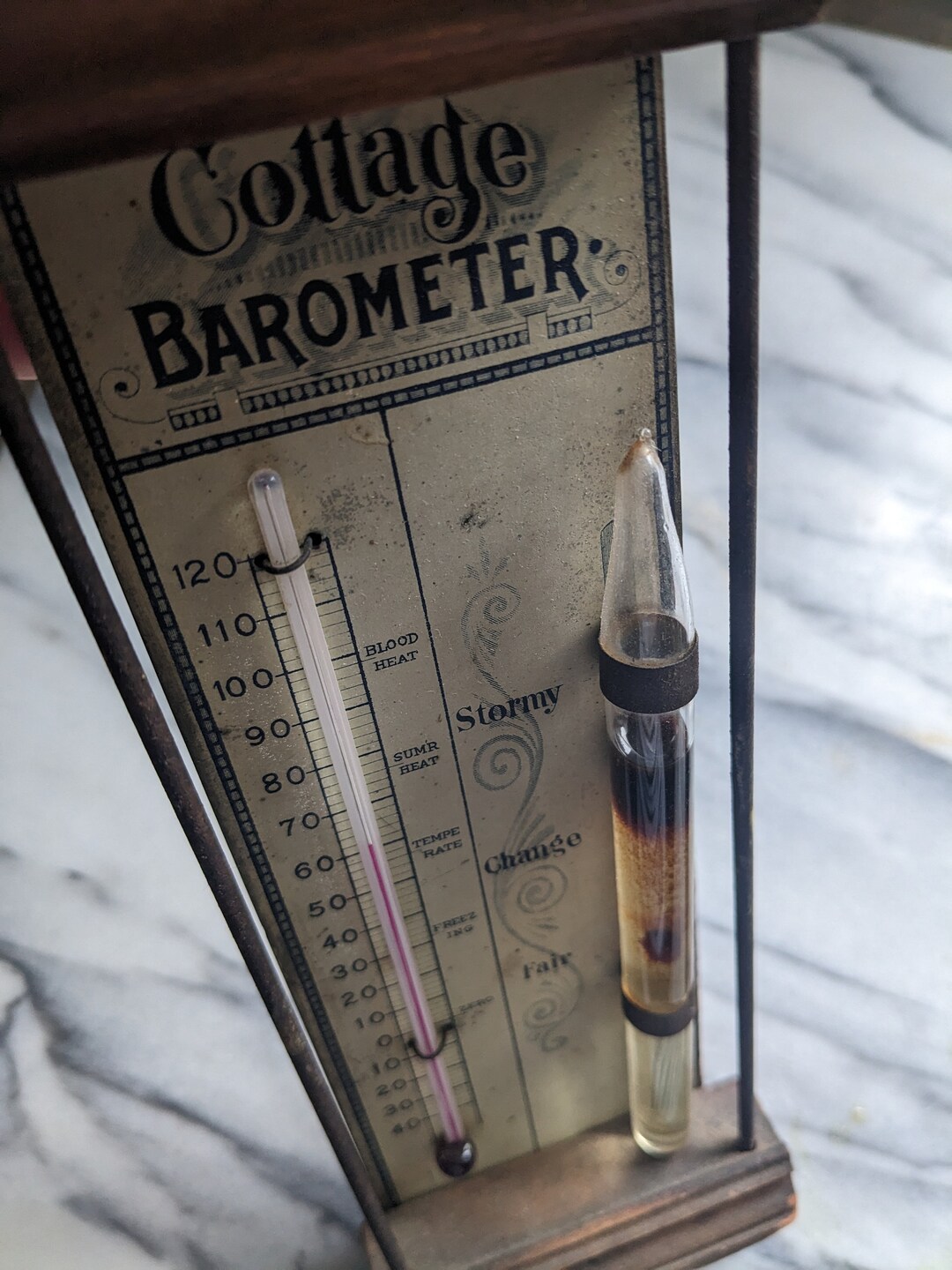 Vintage Cottage Barometer Thermometer Still Works - Etsy