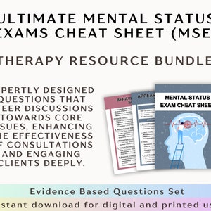 Mental Status Exam Cheat Sheet: MSE Reference & Assessment (digital ...