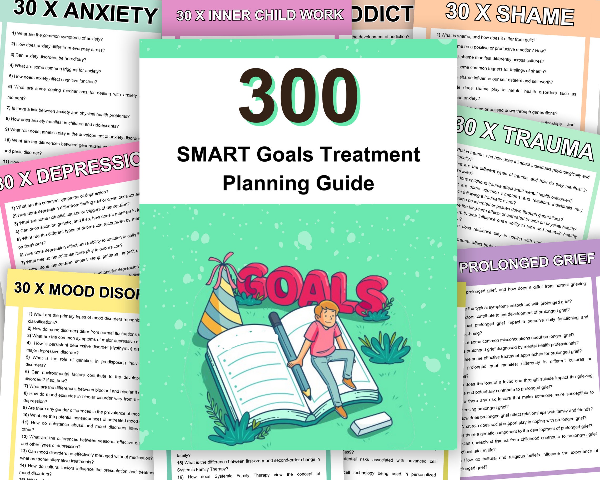 SMART Goals Treatment Planning Guide: 300 Therapy Goals (digital ...