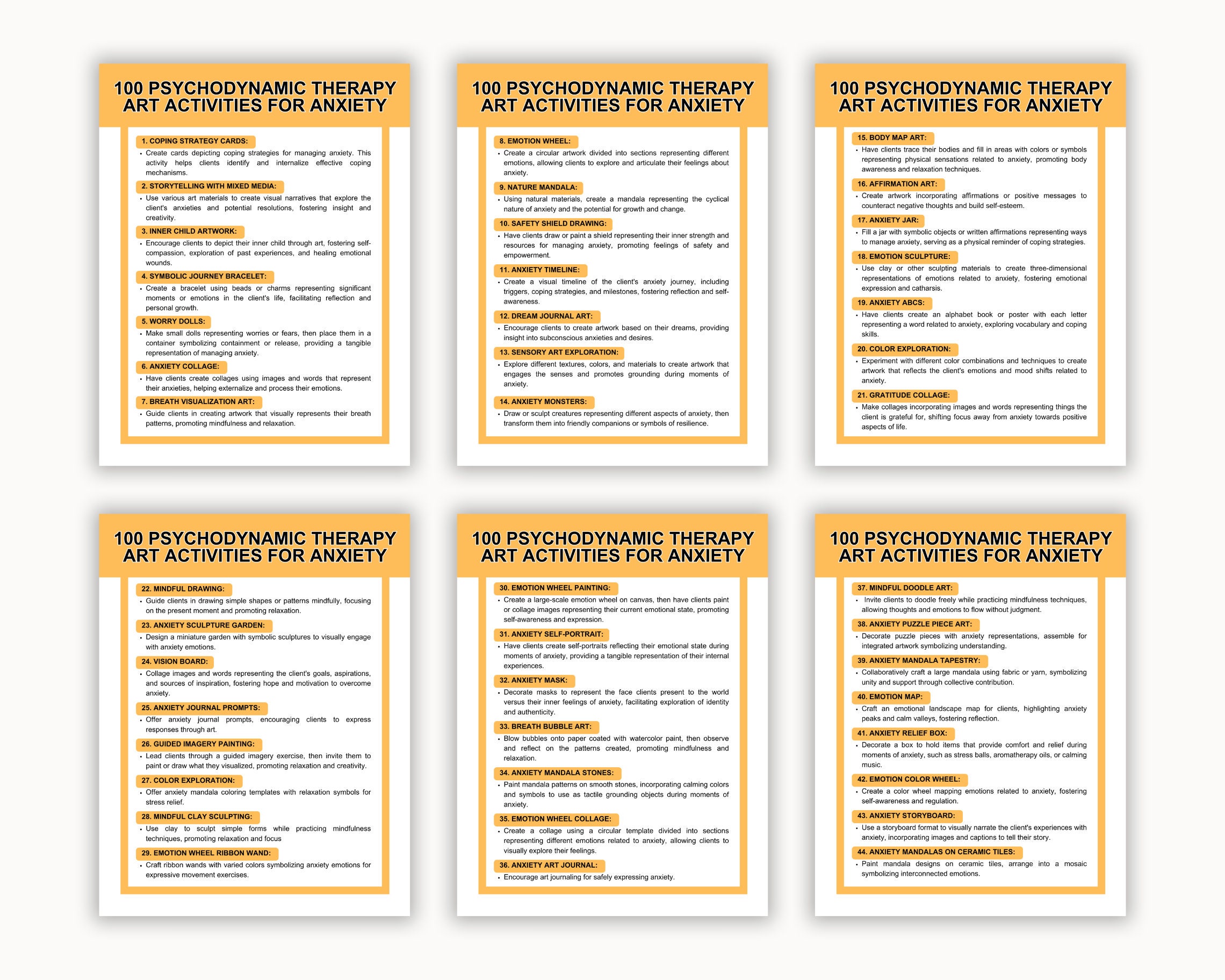 Psychodynamic Therapy Art Activities for Anxiety Art Therapy Therapy ...