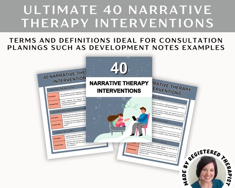 Narrative Therapy Interventions | Therapy Questions Therapy Cheat Sheet ...