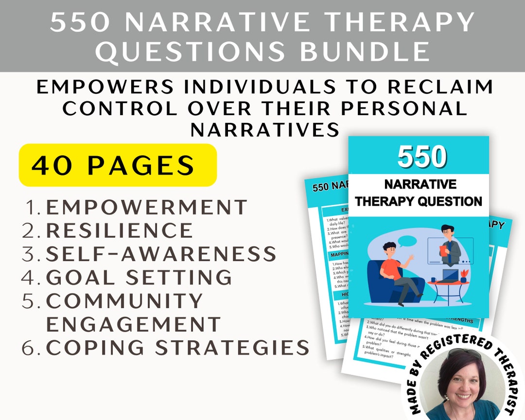 550 Narrative Therapy Questions Bundle: Mental Health Resource (PDF) - Etsy