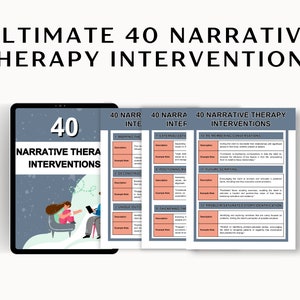 Narrative Therapy Interventions | Therapy Questions Therapy Cheat Sheet ...