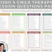 Child Therapy Session Questions, Counseling Questions, Therapy ...
