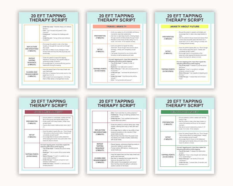 EFT Tapping Therapy Scripts: Anxiety Management Tools (digital Download ...
