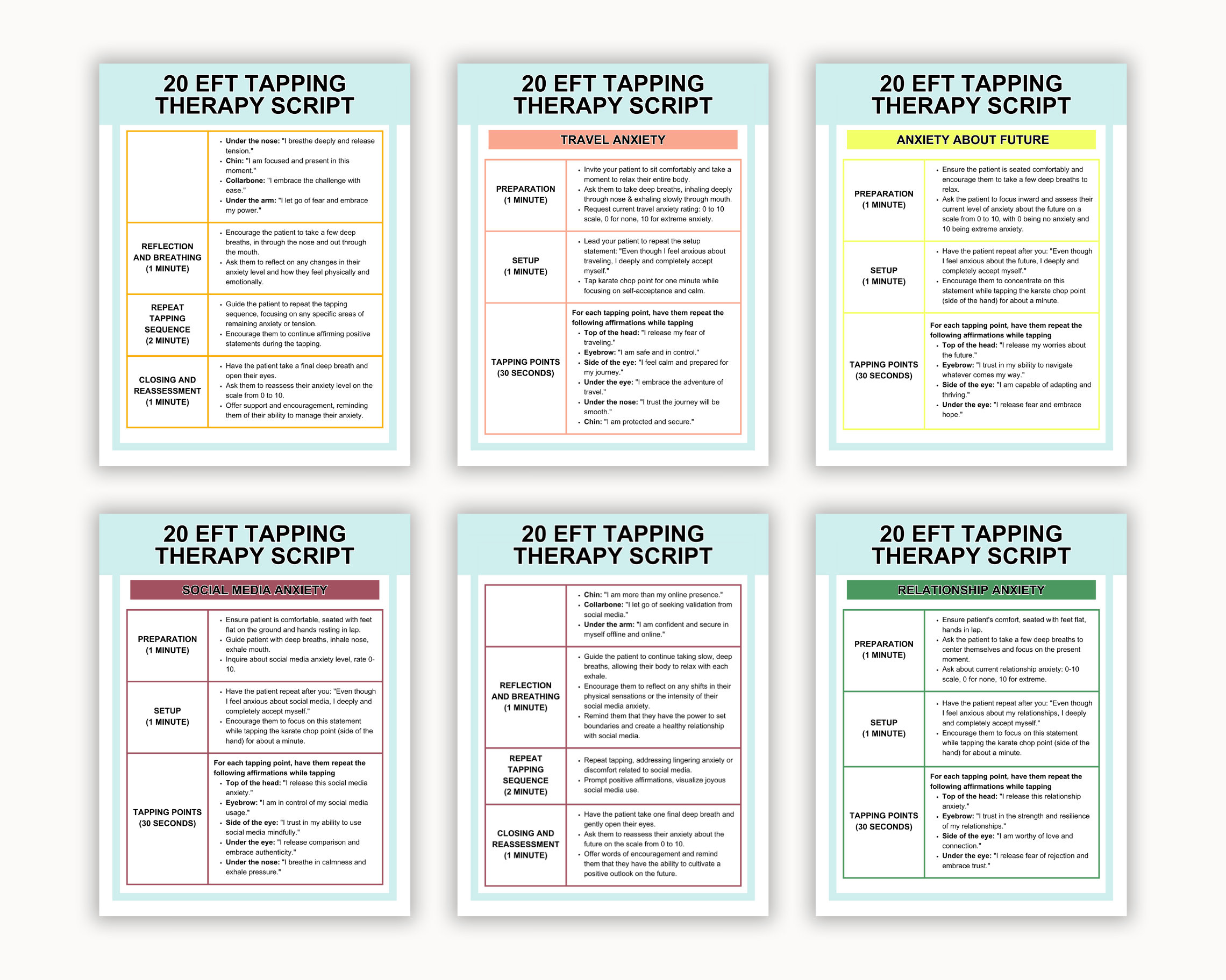 EFT Tapping Therapy Scripts: Anxiety Management Tools (digital Download ...