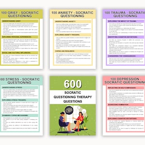 600 Socratic Questioning Therapy Questions | Intervention Phrases HIPAA ...