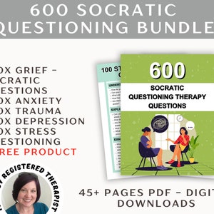 600 Socratic Questioning Therapy Questions Intervention Phrases HIPAA ...