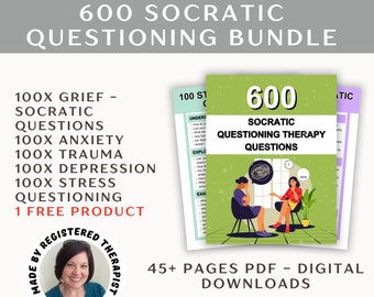 500 Socratic Questioning Therapy Questions Intervention Phrases HIPAA ...