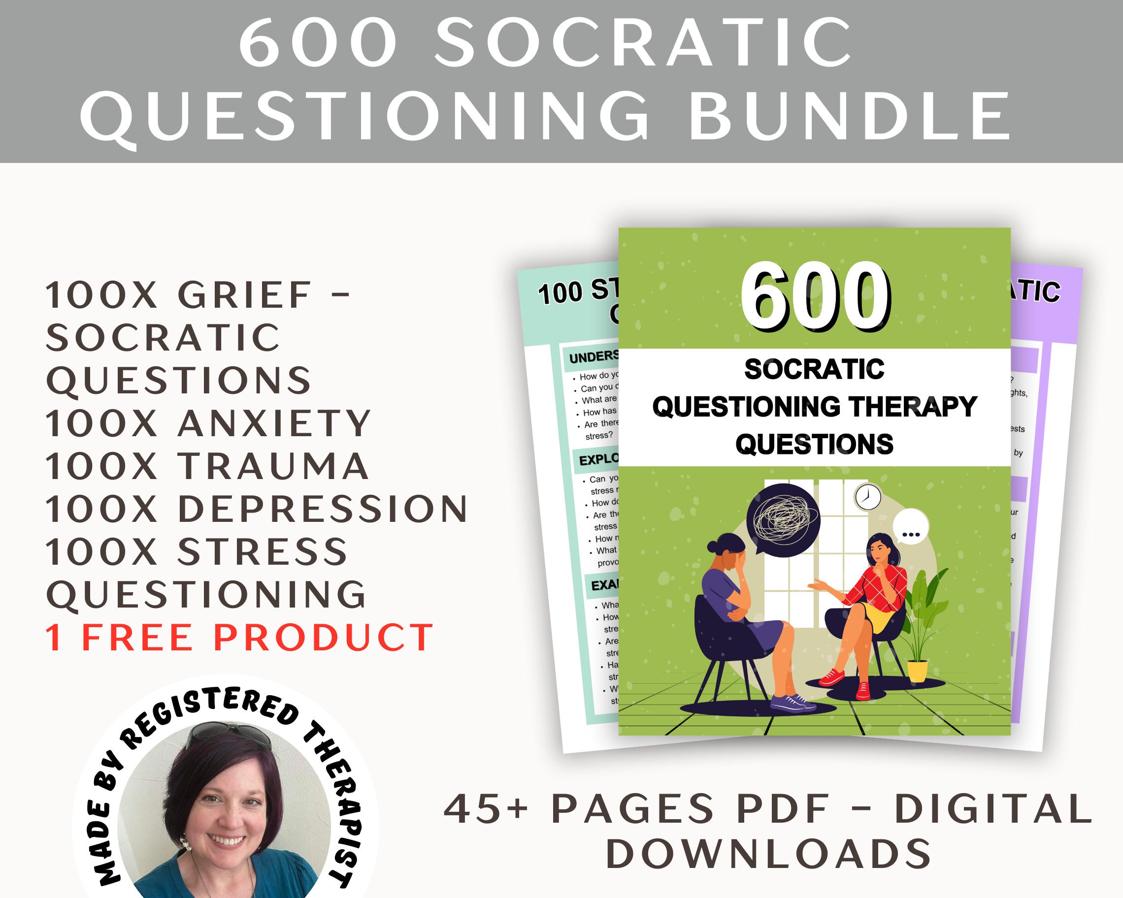 600 Socratic Questioning Therapy Questions Intervention Phrases HIPAA ...