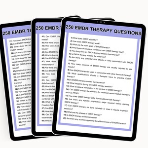 Comprehensive EMDR Therapy Questions Bundle: Enhance Your Practice With ...