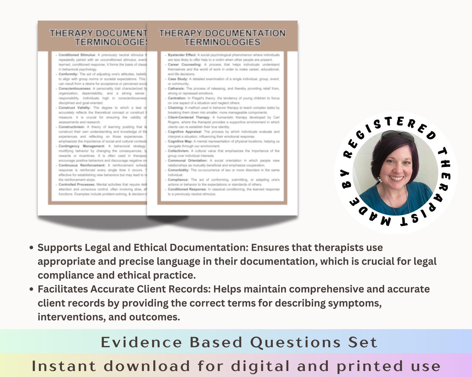 Therapy Documentation Terminology Bundle: 500+ Clinical Terms (digital ...