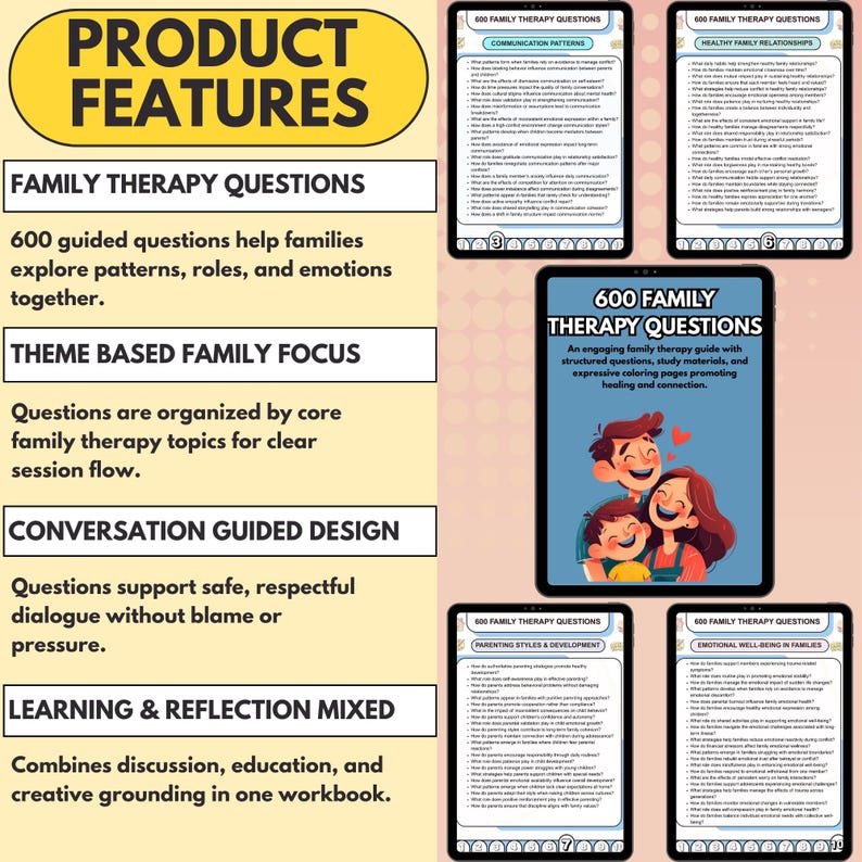Family Therapy Questions: IFS Interventions, Counselor Cheat Sheet ...