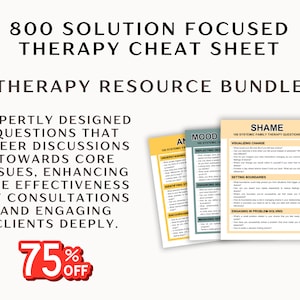 Solution Focused Therapy Cheat Sheet: 800+ SFT Questions (digital ...