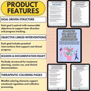 Therapy Goals and Objectives Bundle, Clinical Notes & Cheat Sheets, NEW ...
